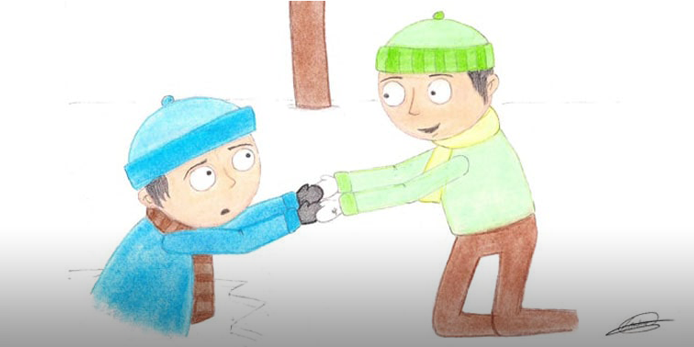 Dibujos Animados De Confianza Para Niños Confianza Niños Vectores,